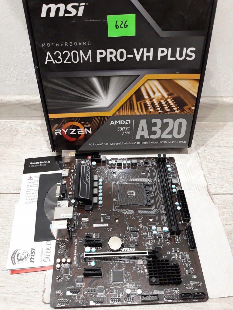 MSI A320M PRO-VH PLUS 626 - 12190601526 - oficjalne archiwum Allegro