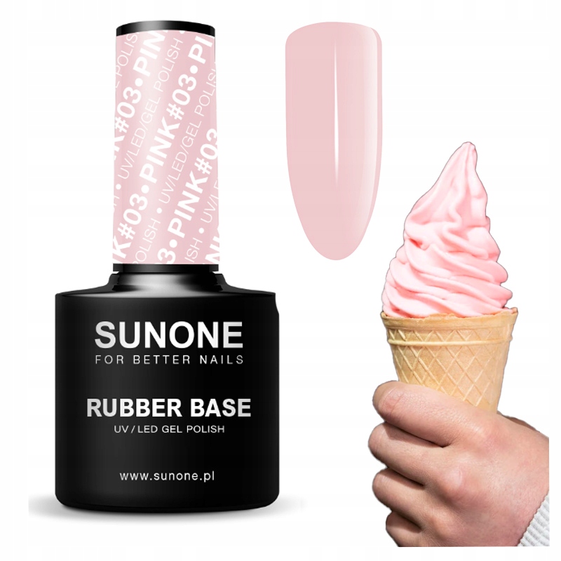 Sunone Rubber Base Baza Hybrydowa Budująca Pink - 13327320357 ...