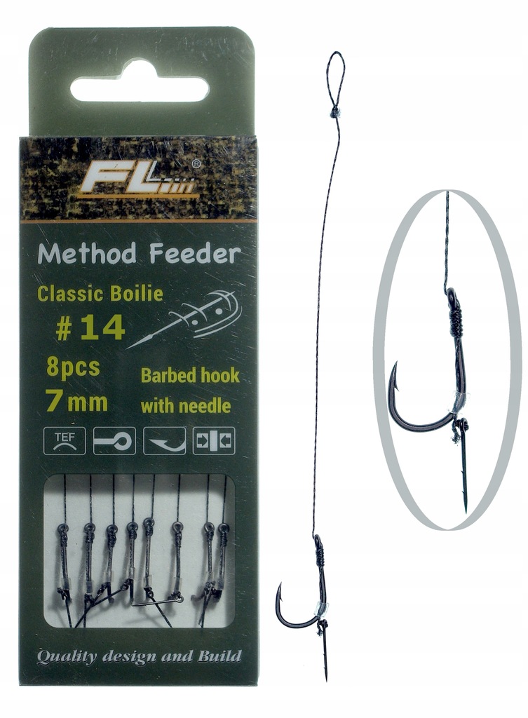 Haczyki nr 14 Method Feeder przypon igła plecionka - 12737501195 - oficjalne archiwum Allegro