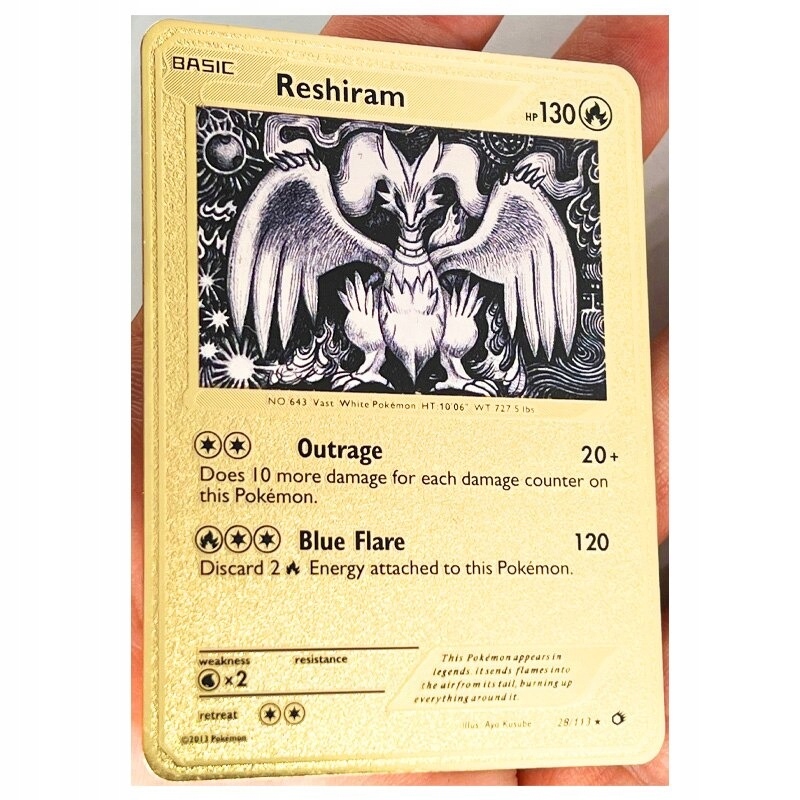 ZŁOTA KARTA POKEMON Charizard Pikachu METALOWA - 11515083660 - oficjalne archiwum Allegro
