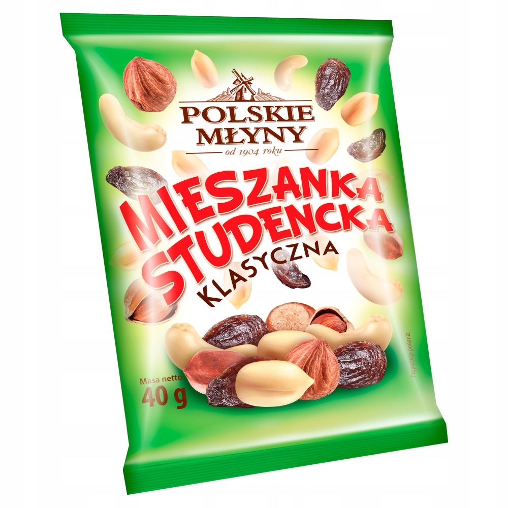 Mieszanka studencka klasyczna orzechy rodzynki 40g - 11861597455 - oficjalne archiwum Allegro