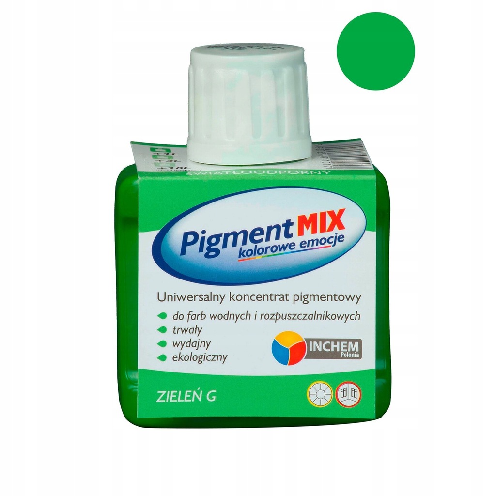 INCHEM PigmentMix barwnik do farb ZIELEŃ G 80ml - 12918289562 ...