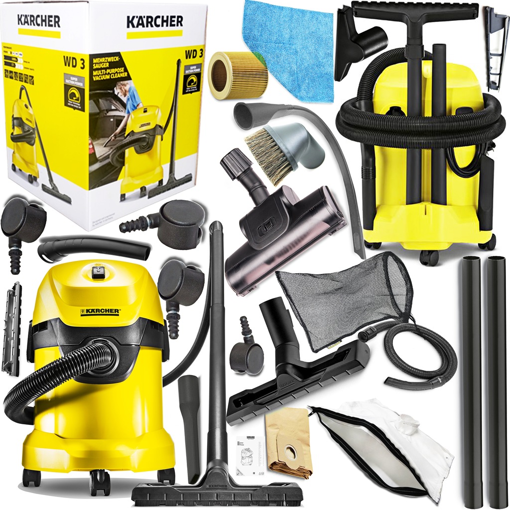 ODKURZACZ PRZEMYSŁOWY KARCHER WD3 BEZWORKOWY XXXXL - 7697161079 - oficjalne archiwum Allegro
