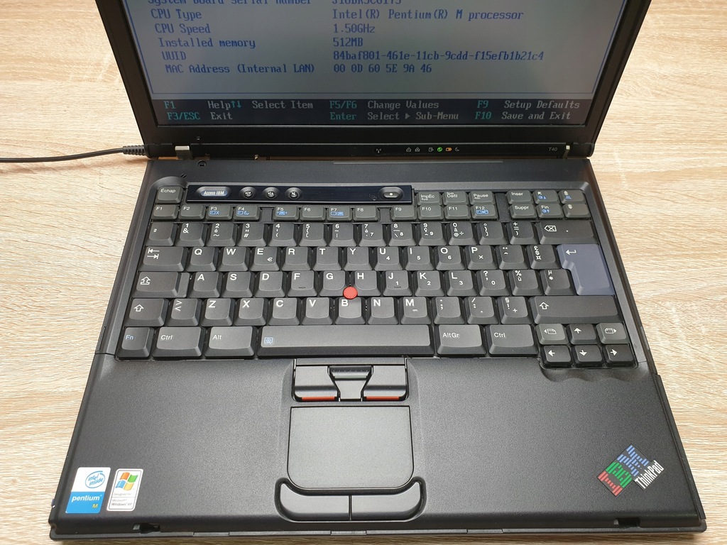 Retro Laptop IBM ThinkPad T40 2373 512MB 30GB - 10529669825 - oficjalne ...