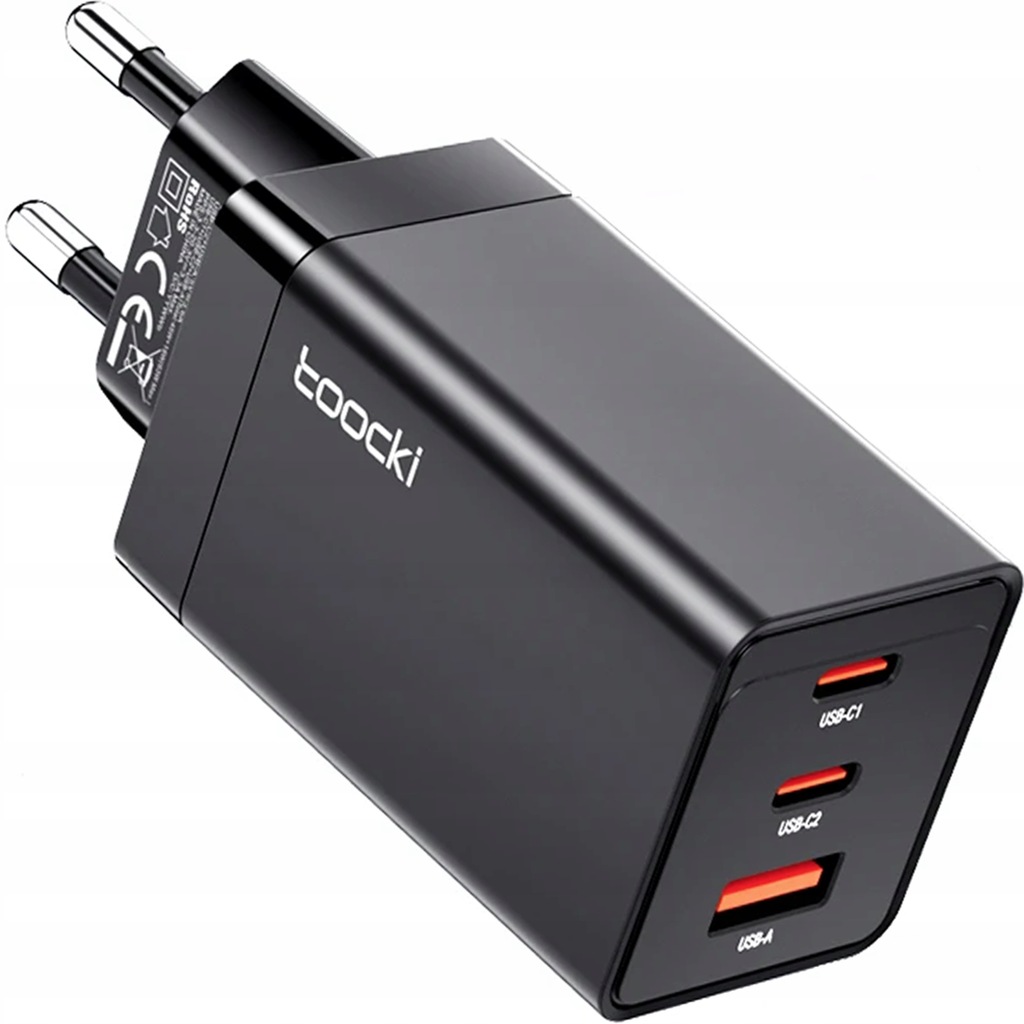Oryginalna Ładowarka TOOCKI GaN USB / USB-C PD 67W - 13757639041 ...