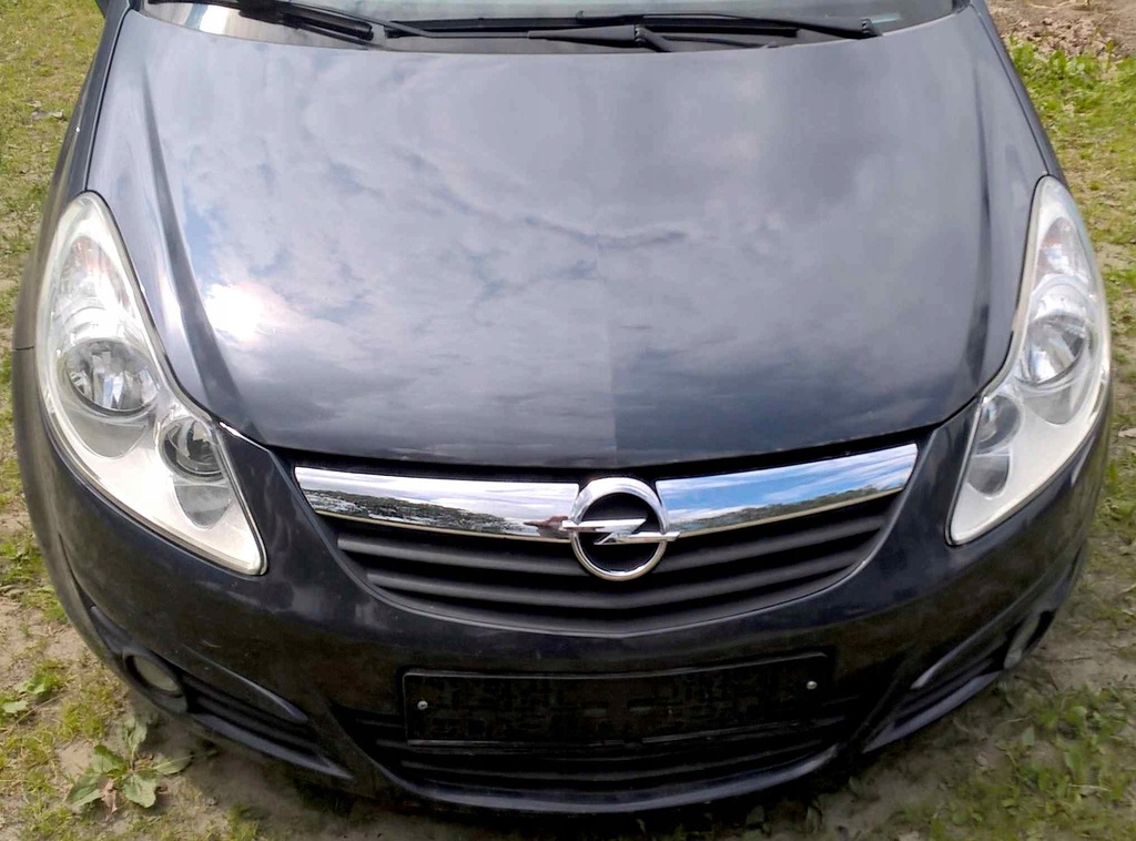 Zderzak maska lampy przód Opel CORSA D kolor Z168 - 12235820066 ...