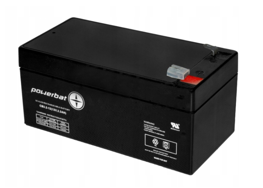 Akumulator AGM Powerbat CB3.2-12 3,2Ah 12V - 13622715963 - oficjalne archiwum Allegro