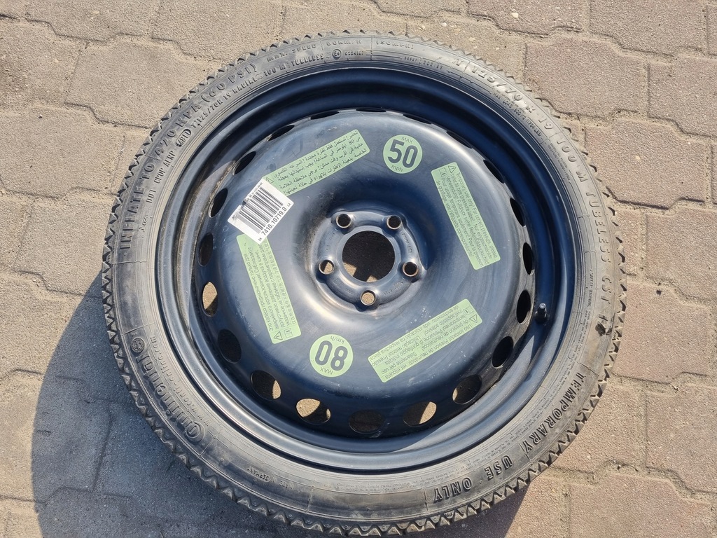 KOŁO DOJAZDOWE AUDI A4 B8 B9 5X112 125/70R19 - 12296322856 - oficjalne archiwum Allegro