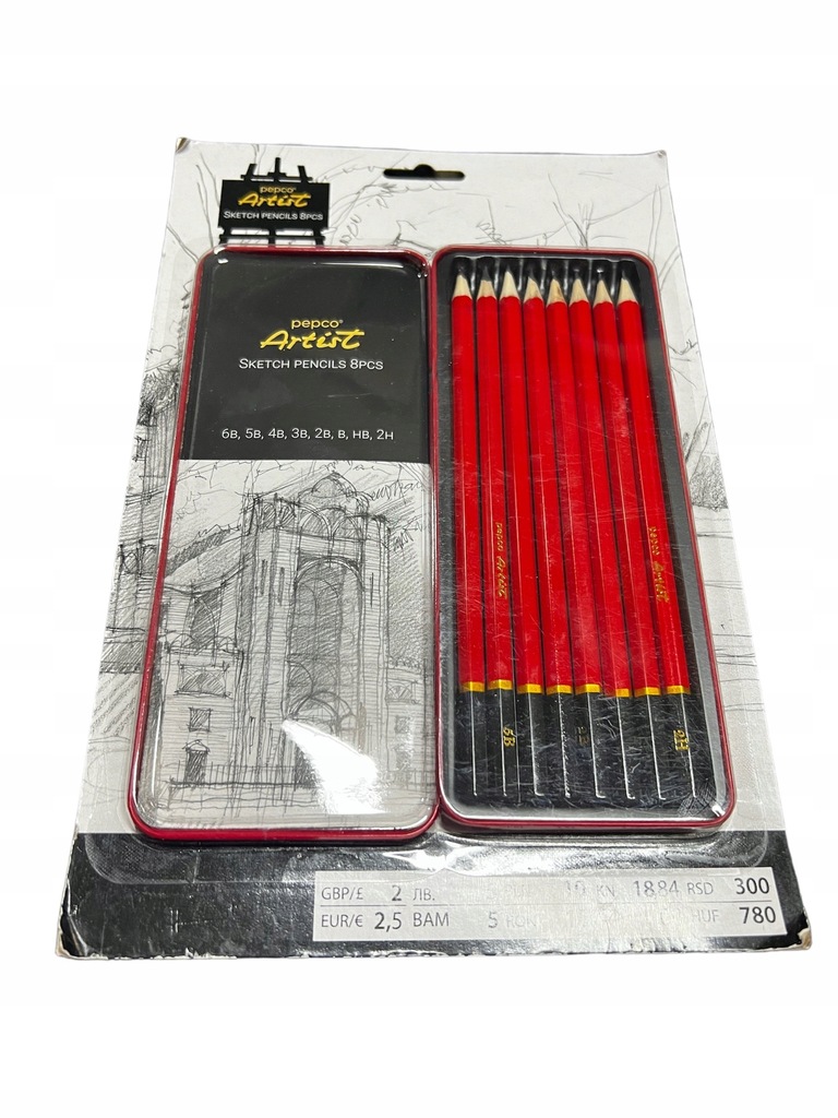 Zestaw ołówków do szkicowania PEPCO ARTIST 8 SZT - 13613341200 ...