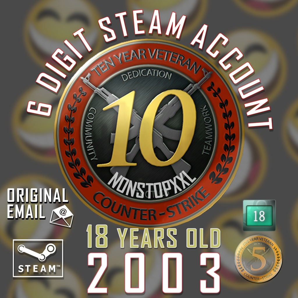 KONTO STEAM 2003 ROK 18 LAT CS:GO 6/7 DIG ODZNAKI! - 11428377431 ...