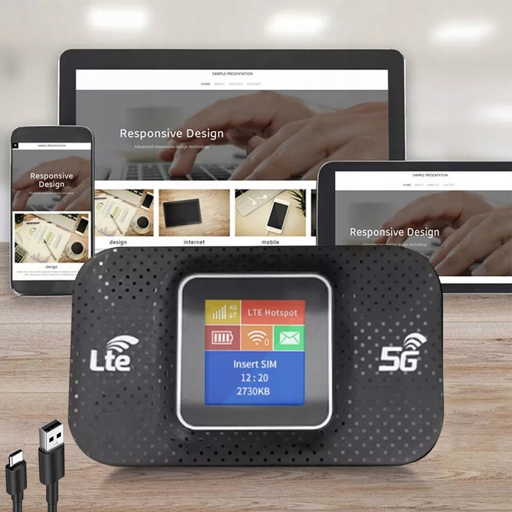 Mobilny przenośny Router Modem LTE 4G SIM WIFI 150MBPS 3650 mAh ...