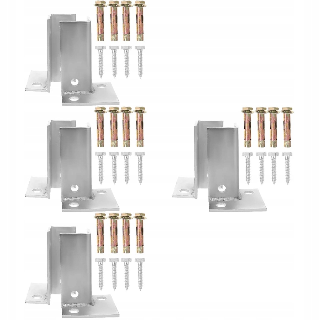 Wood Fence Post Base Bracket L Corner Brace 8 Pcs - 13649692250 ...