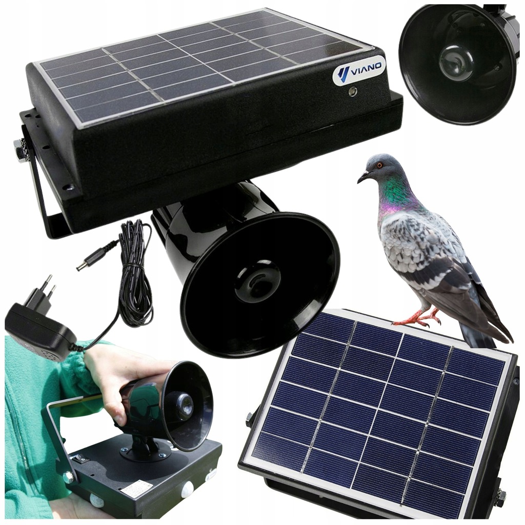 SOLARNY ODSTRASZACZ DŹWIĘKOWY NA PTAKI PTAKÓW OCHRONA OGRODU POLSKI - 14899177741 - oficjalne ...