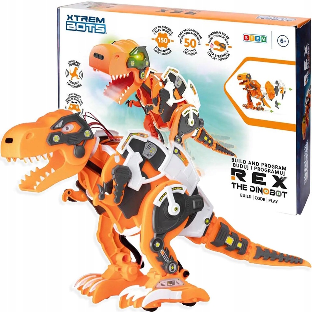 XTREM BOTS ROBOT INTERAKTYWNY DINOZAUR REX RC - 12648691940 - oficjalne ...