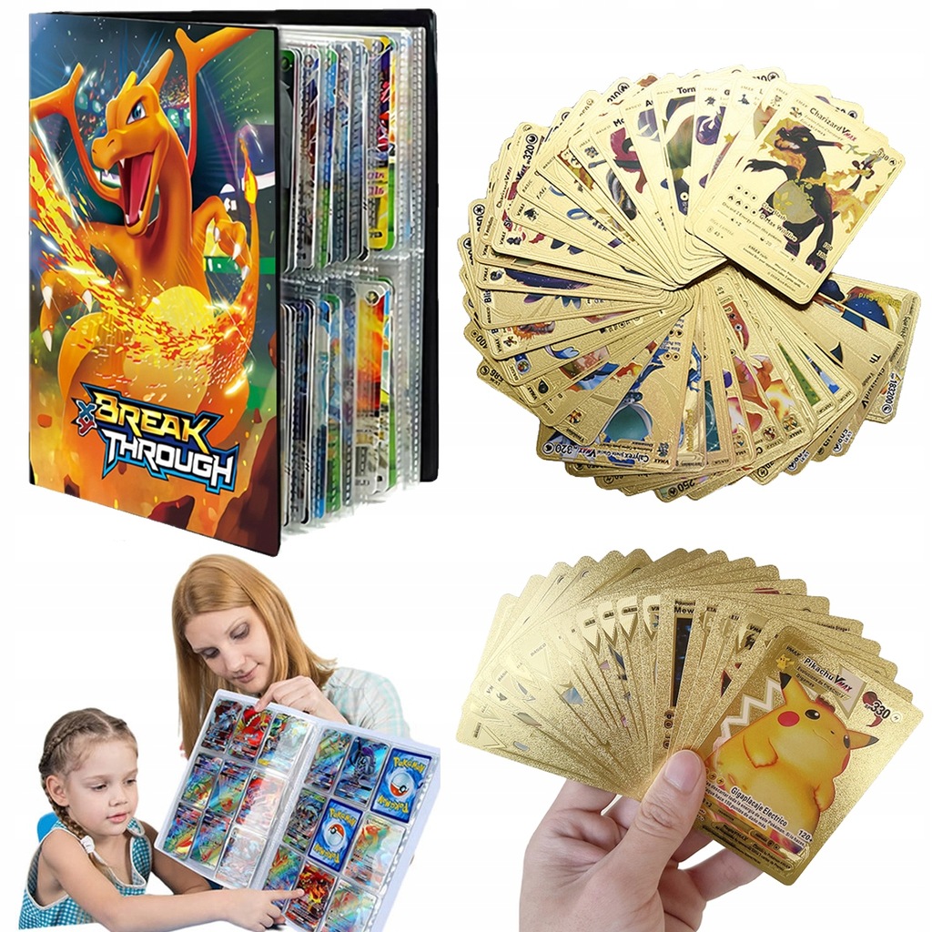 DUŻY ZESTAW POKEMON FOLIA ZŁOTA KARTY 55 SZT+ALBUM - 12174388776 ... DUŻY ZESTAW POKEMON FOLIA ZŁOTA KARTY 55 SZT+ALBUM - 12174388776 ...