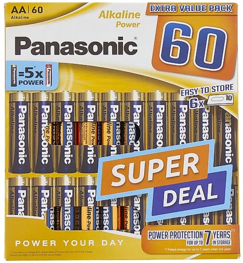 BATERIE PALUSZKI PANASONIC R6 AA 1,5V ZESTAW 60 !! - 12413209493 ...