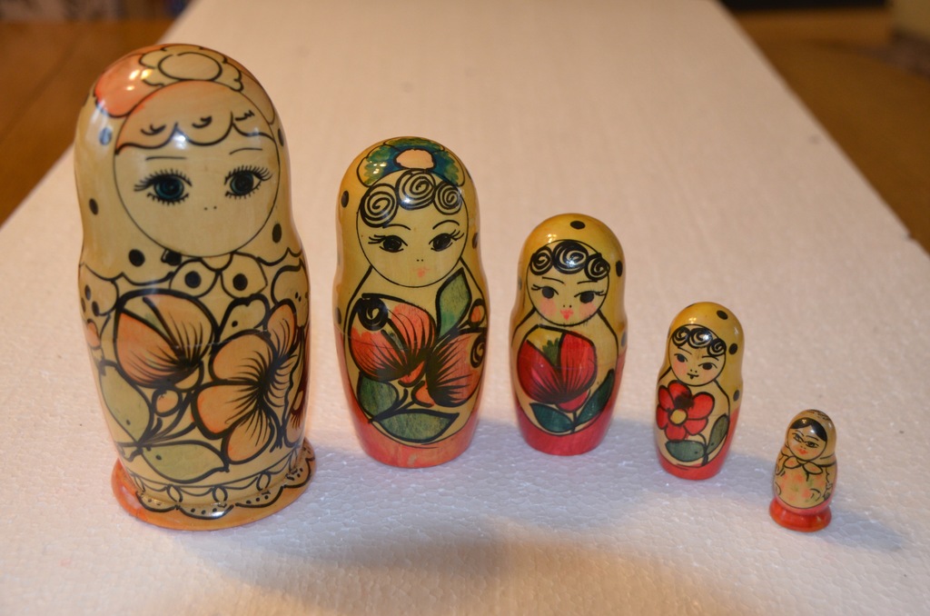 ROSYJSKA LALKA MATRIOSZKA drewniana duża 17cm 5w1 - 11717337254 ... ROSYJSKA LALKA MATRIOSZKA drewniana duża 17cm 5w1 - 11717337254 ...