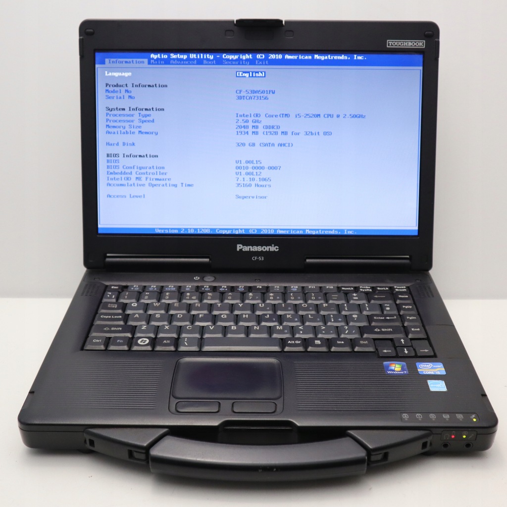 PANASONIC CF-53 i5-2520 2,5GHz 4GB D11L - 14661558020 - oficjalne ...