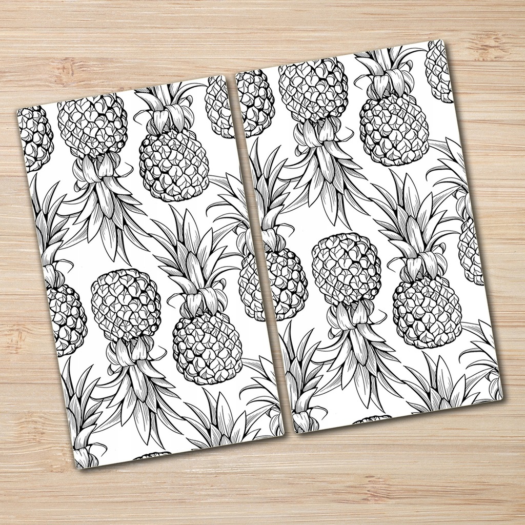 Купить Стеклянные разделочные доски Ананасы Ч/Б 2x30x52: отзывы, фото и характеристики на Aredi ...