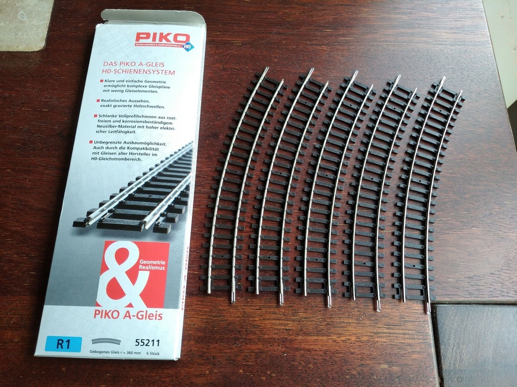PIKO A-GLEIS 55211 TOR ŁUKOWY R1 360mm st.IDEALNY! - 10060941550 - oficjalne archiwum Allegro