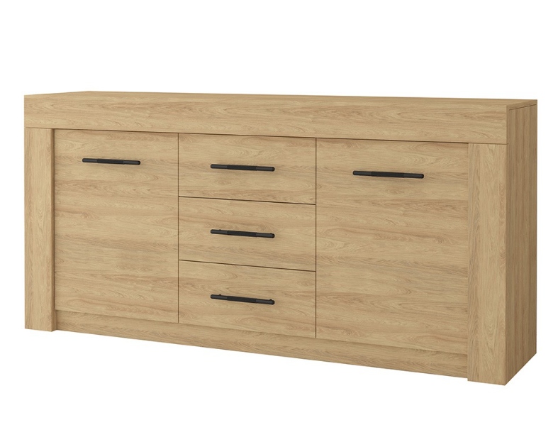 Nowoczesna Komoda Dąb Hikora 190 cm LENI 03 ID - 12653327435 ...