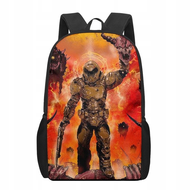 Backpack Strzelanka doom 3D wzór tornister dla dzi - 13937641297 ...