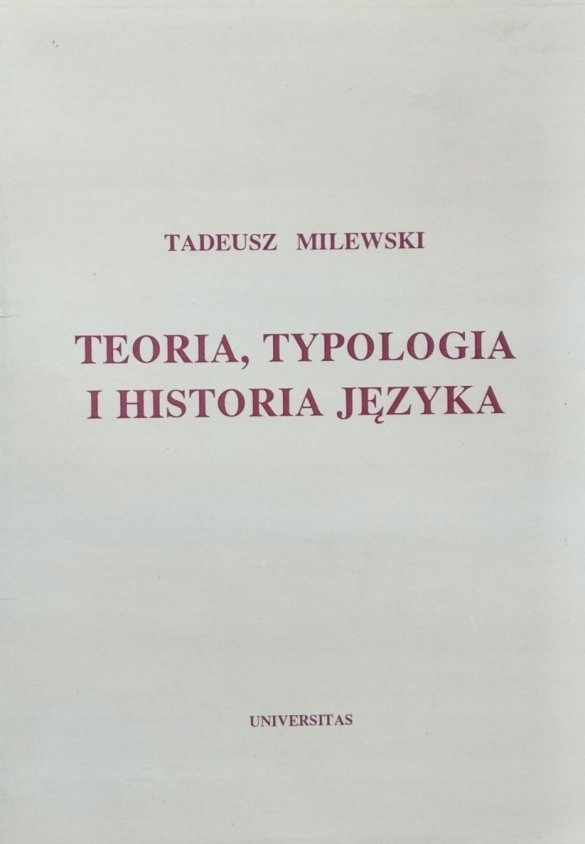 Teoria typologia i historia języka Milewski - 9063134841 - oficjalne ...