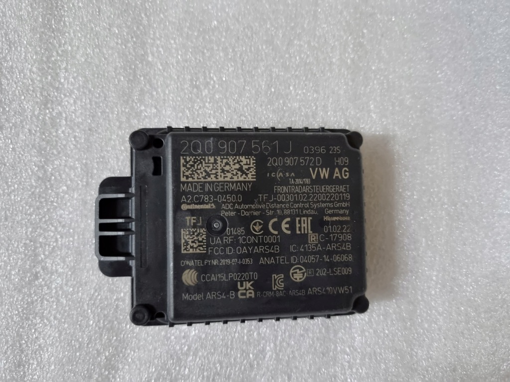 VW Skoda Radar sensor Dystronic 2Q0907561J NOWY - 13318073583 ...