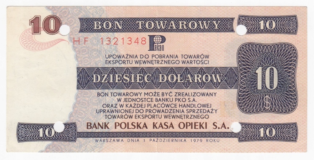 Bon Pewex, 10$ 1979, st. 2, piękny naturalny egzemplarz - 15482970434 ...