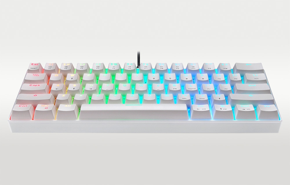 Купить Механическая клавиатура Motospeed CK61 RGB, белая: отзывы, фото ...