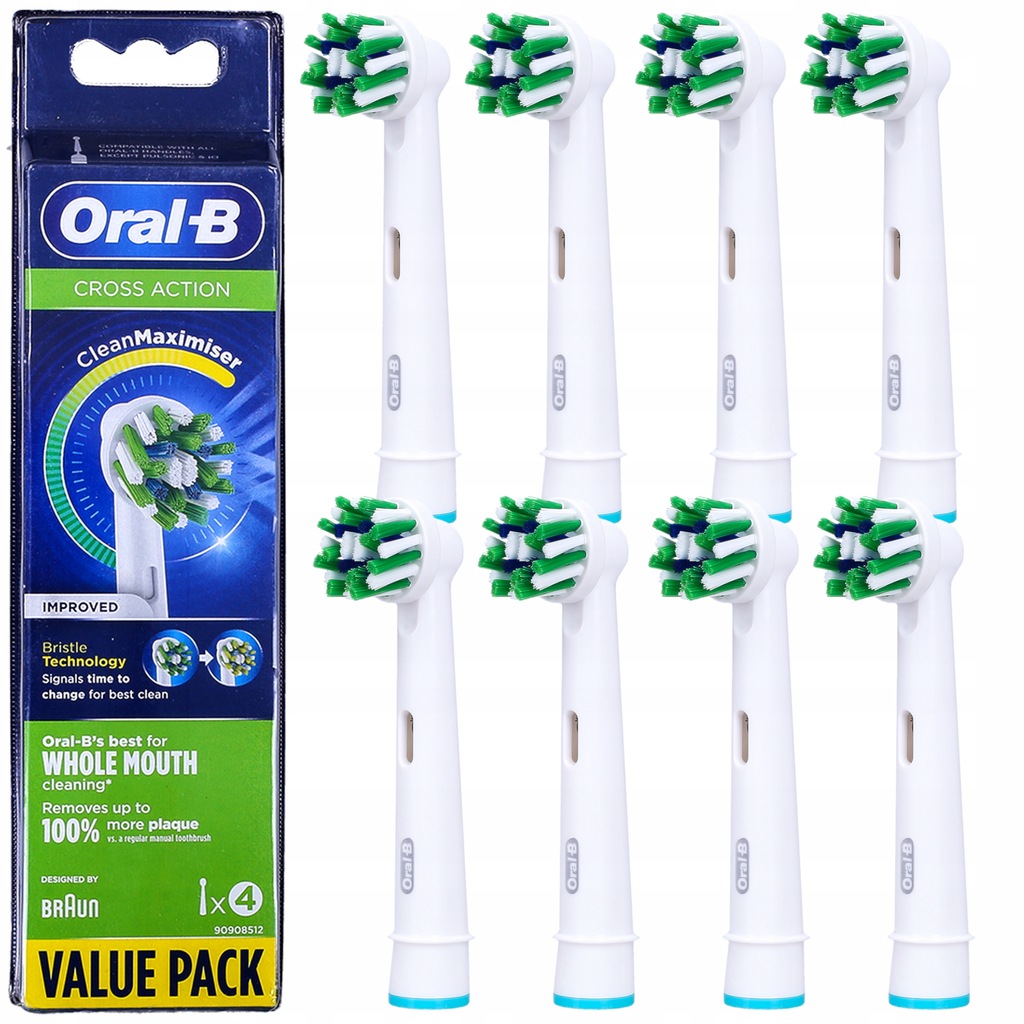 Końcówki Oral-B EB50 8 szt Cross Action Oryginalne - 11538920640 - oficjalne archiwum Allegro