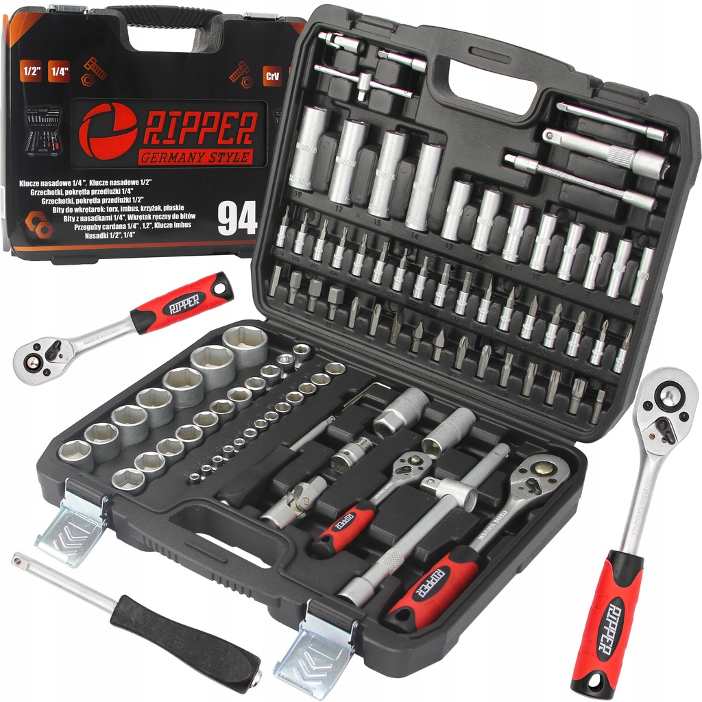 ZESTAW KLUCZY NASADOWYCH 94 EL. WALIZKA TORX - 11073351834 - oficjalne archiwum Allegro