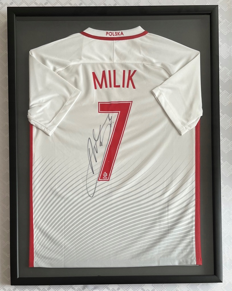 Koszulka Milika z autografem - 13378748345 - oficjalne archiwum Allegro