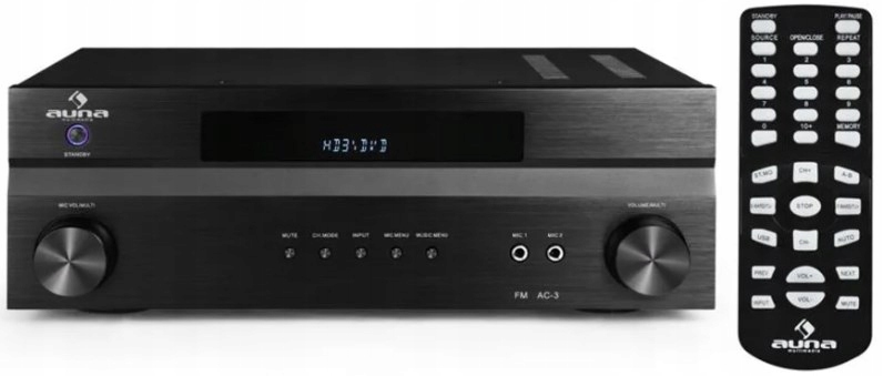 amplituner wzmacniacz do kina domowego 5.1 stereo AUNA z radiem FM - 15932529928 - oficjalne ...