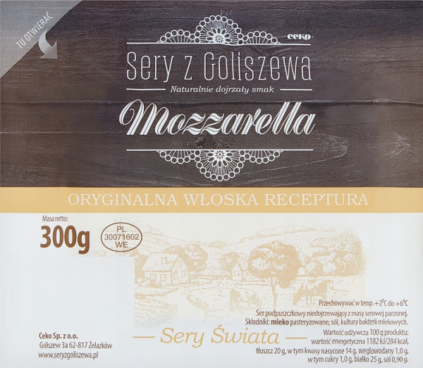Ser mozzarella 300g w całości do pizzy - 13322684731 - oficjalne ...