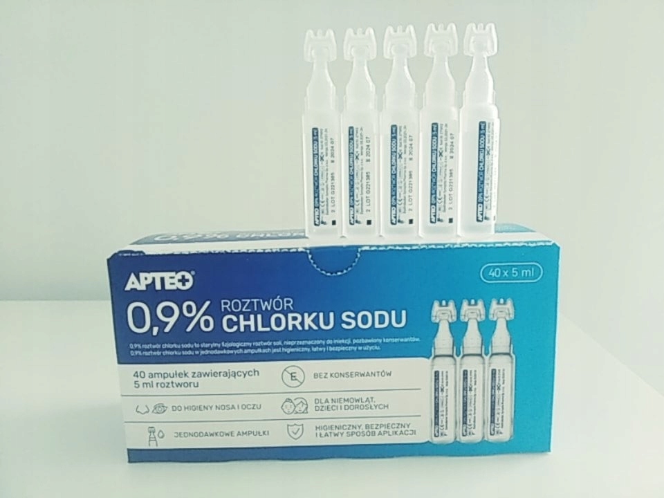 SÓL FIZJOLOGICZNA NACL 0,9% APTEO 40 amp. x 5 ml - 11860191887 ... SÓL FIZJOLOGICZNA NACL 0,9% APTEO 40 amp. x 5 ml - 11860191887 ...