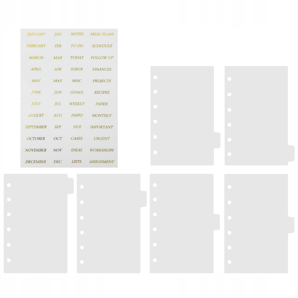 Binder Page Paper Dividers Frosted Book Labels - 14811378880 ...