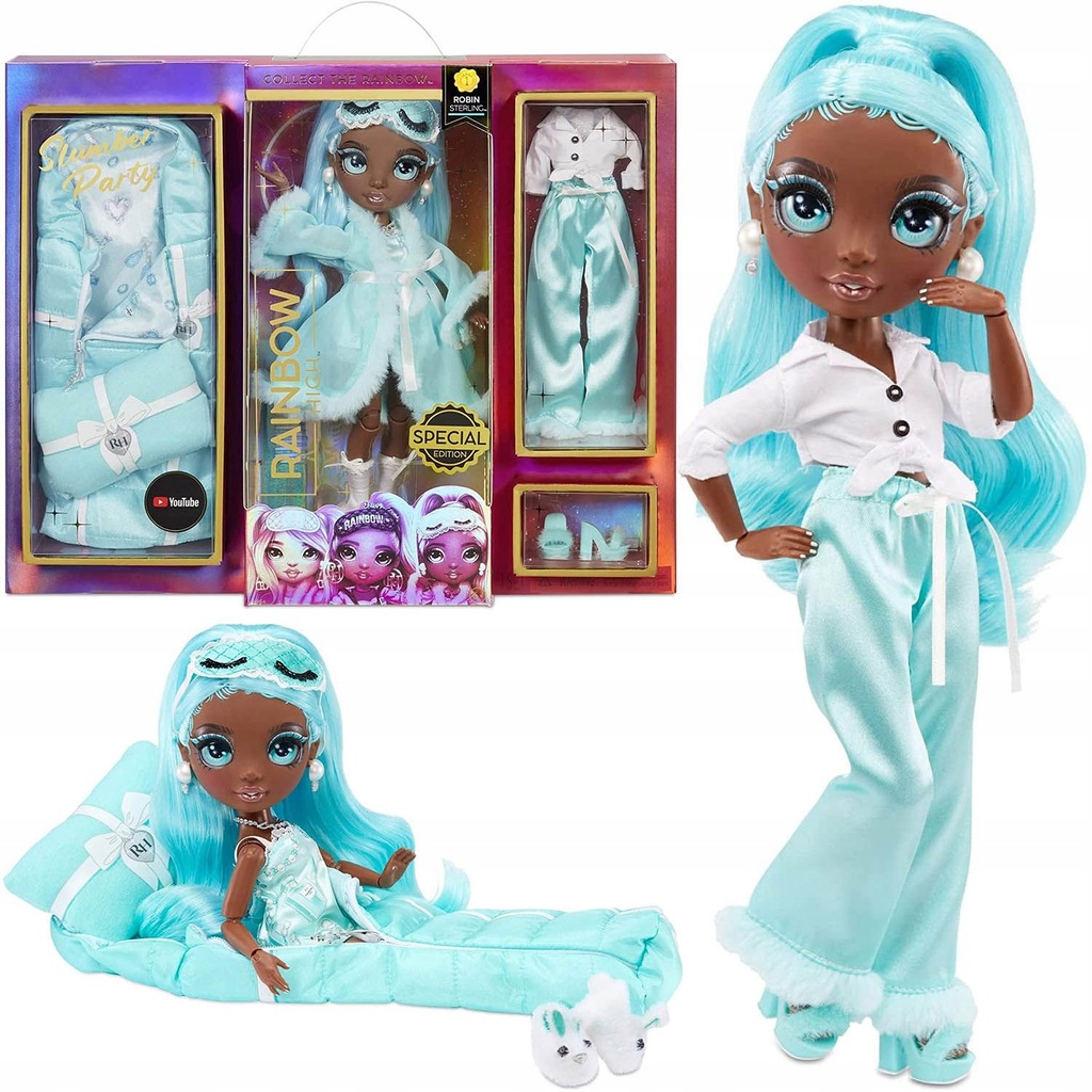 LALKA Rainbow High 423270 Robin Sterling PIŻAMA - 11548201117 ...