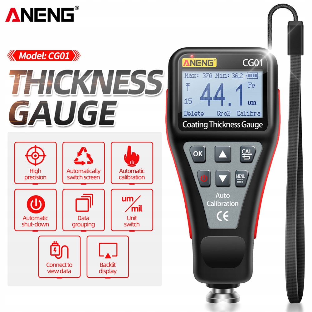 Купить ANENG CG01 ИЗМЕРИТЕЛИ ТОЛЩИНЫ КРАСКИ: отзывы, фото и ...