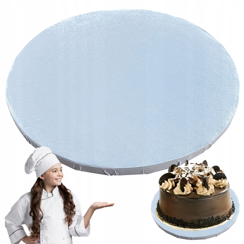 PODKŁAD POD TORT MDF CUKIERNICZY 12mm Ø 30cm BIAŁY WYTRZYMAŁY MOCNY ...