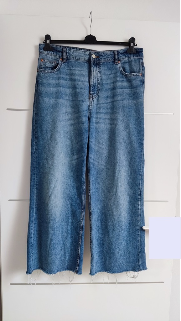 DŻINSY SZEROKIE NOGAWKI DAMSKIE PROSTE 44 XXL - 13360586268 - oficjalne archiwum Allegro