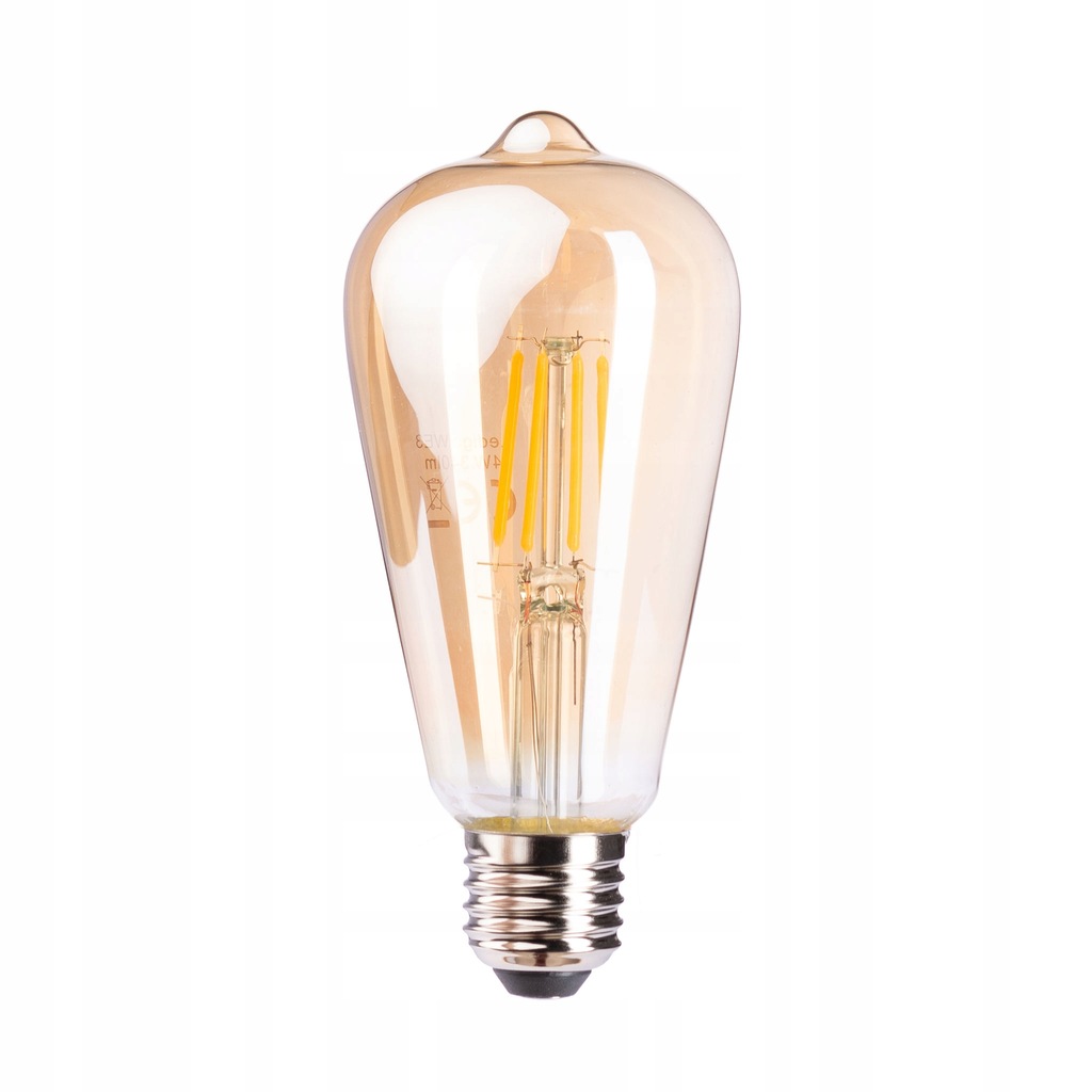 Żarówka Ozdobna Led 6w E27 St64 Amber Ciepła 2500k 12100025330
