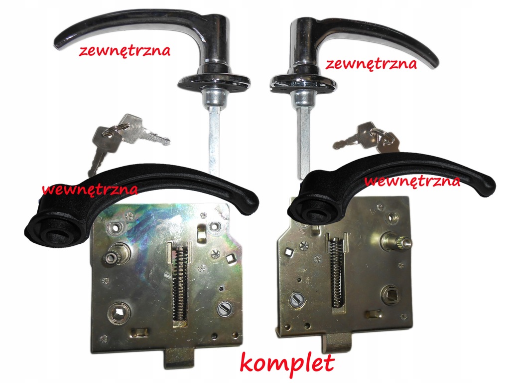 Zamek drzwi kabiny Żuk ciągnik klamka lewy+prawy - 13447156838 - oficjalne archiwum Allegro