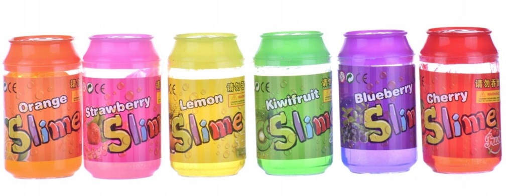 Zestaw kolorowe puszki SLIME FRESH świeże owoce - 12782761841 ...