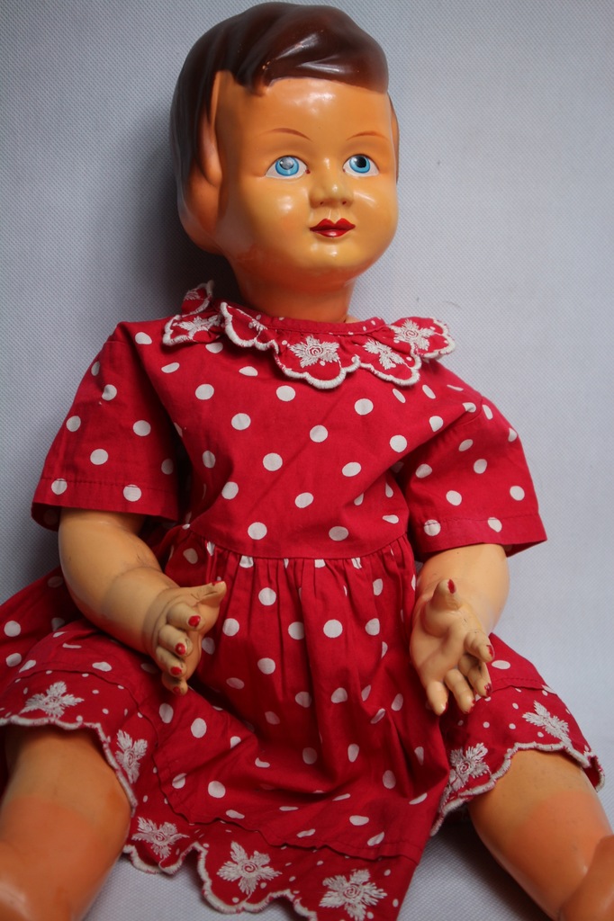 Stara lalka z Częstochowy PRL 54cm - 11531248070 - oficjalne archiwum ...