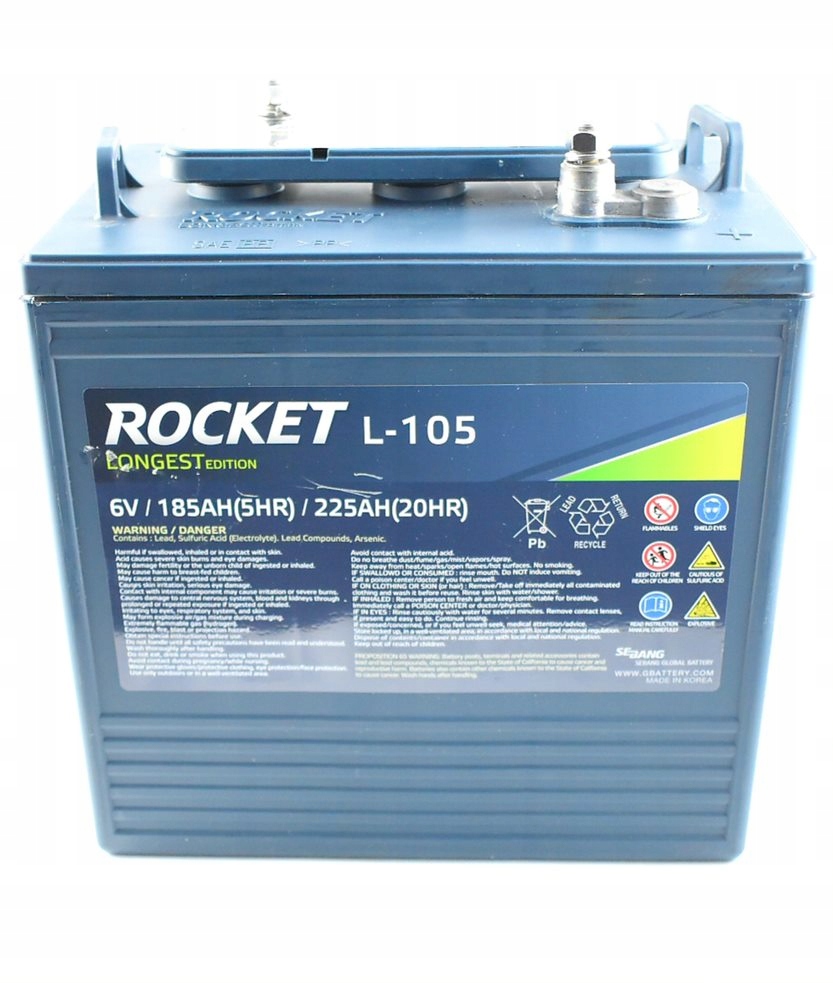 Akumulator Rocket L-105 6V 225Ah - 11593830365 - oficjalne archiwum Allegro
