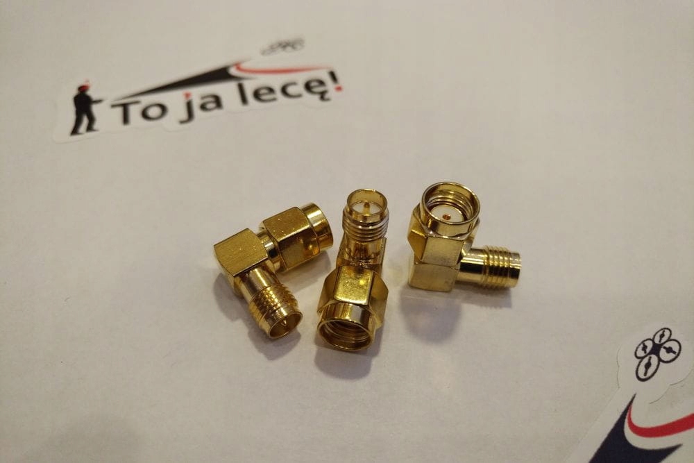 Adapter kątowy wtyk RP-SMA gniazdo RP-SMA antenowy - 11948999205 - oficjalne archiwum Allegro