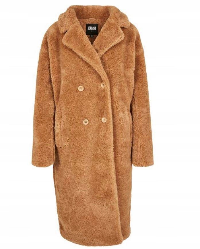 Płaszcz URBAN CLASSICS damski miś futerko dlugi S - 11862708106 ...