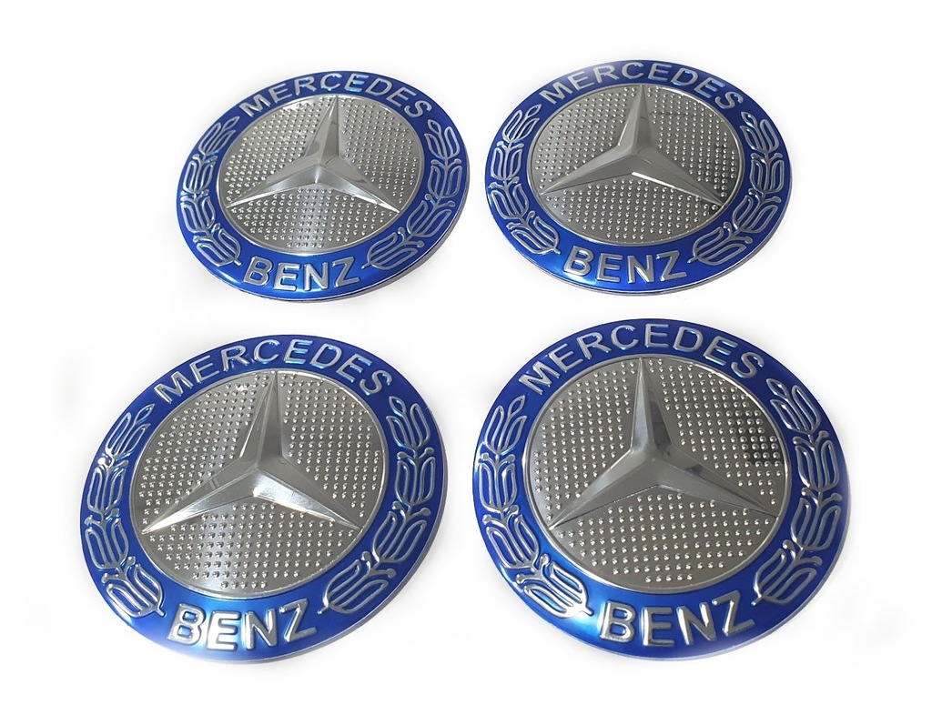 MERCEDES 4 NAKLEJKI EMBLEMATY LOGO 56mm ALUMINIOWE - 13346175841 - oficjalne archiwum Allegro