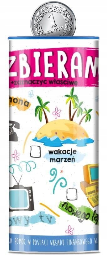 SKARBONKA PUSZKA ZBIERAM NA, KUKARTKA - 13735020006 - oficjalne archiwum Allegro